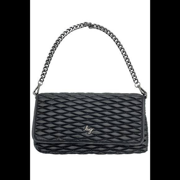 lug | Bags | Lug Metallic Quilted Shoulder Bag W Chain Strap Strut ...